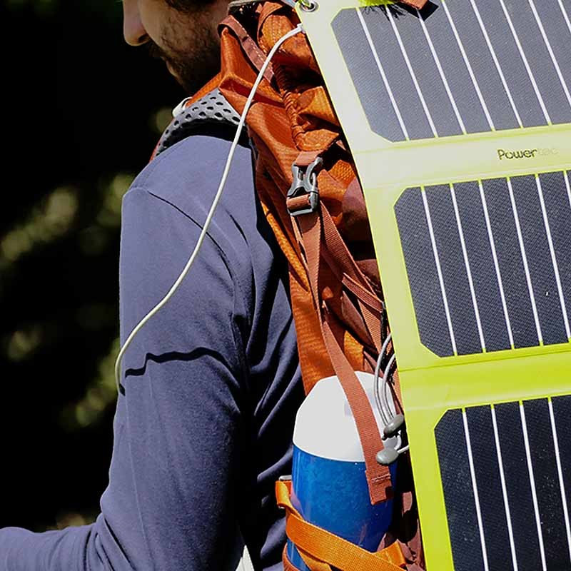 Carregador solar PTFLAP16 W USB Powertec - Energia autônoma - Inuka.com