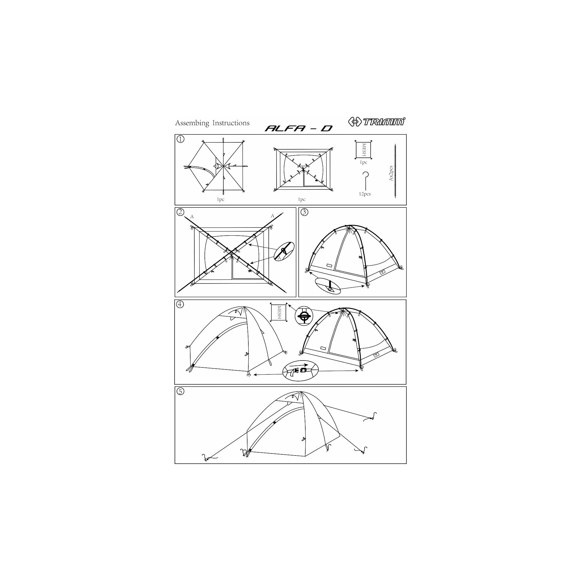 Tente Alfa Sand 2/3 personnes Trimm - Tentes de bivouac - Inuka