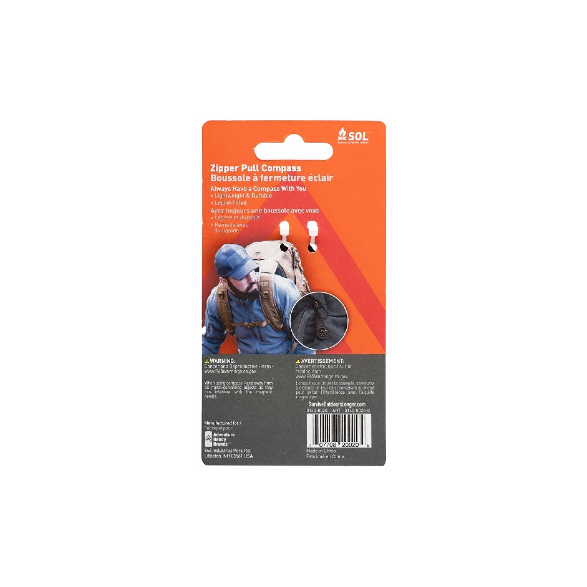 SOL - Boussole Zipper Pull - Les boussoles - Inuka